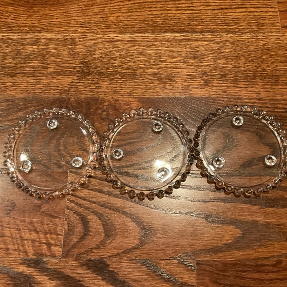 Dining | Imperial Candlewick Glass Coasters Set Of 3 Antique | Poshmark